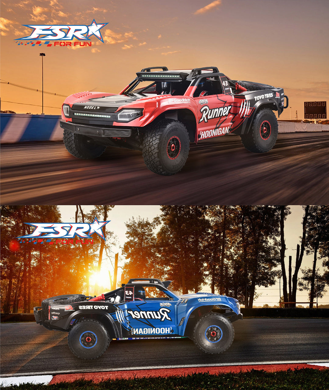 FS Racing FS23906 Runner SCT 1/7 Scale 4WD Brushless Short Course Truc ...