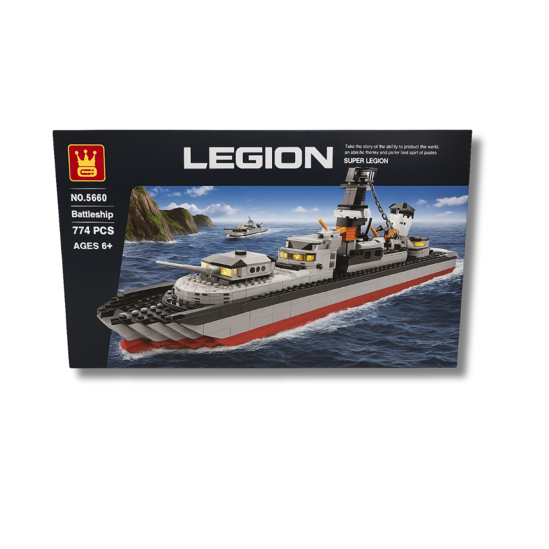 WANGE 5660 Legion Battleship – 774-Piece Military Ship Building Block ...