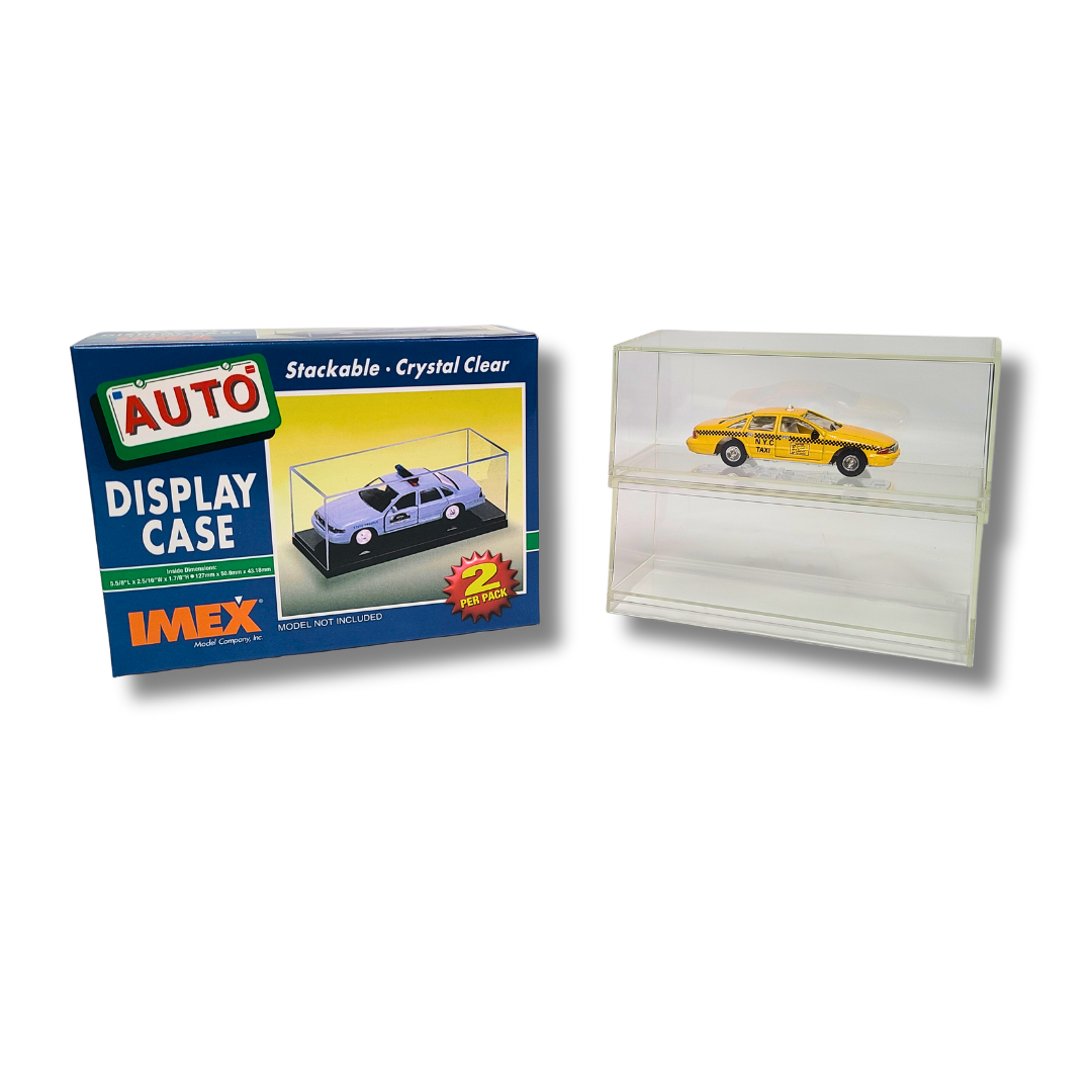 1/43 Scale Auto Display Case - Clear (2-Pack) | Protective Showcase fo ...