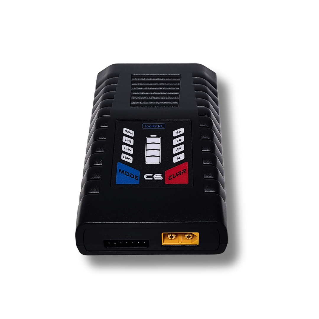 ToolkitRC C6 AC Charger – Compact 50W Smart Charger for LiPo, LiFe, Ni ...