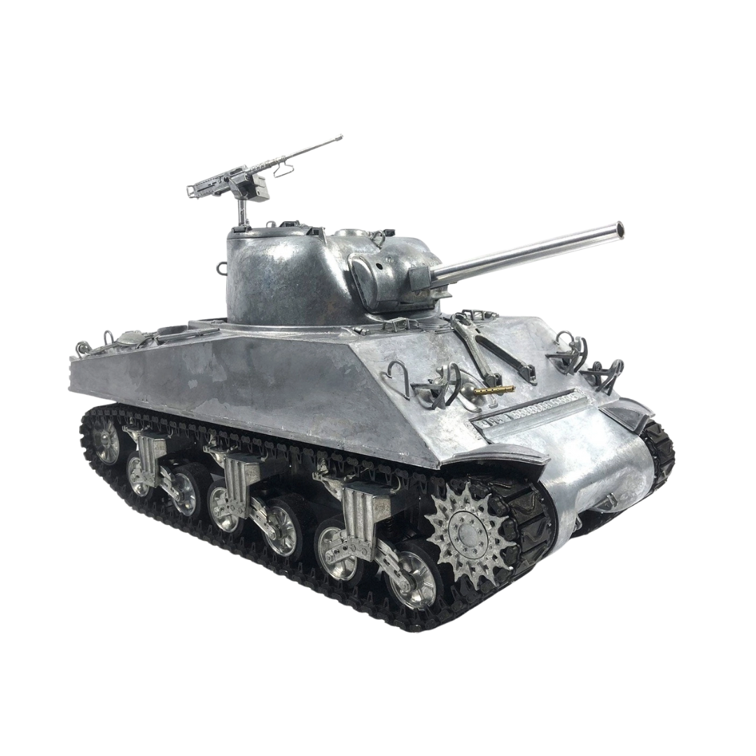 Airsoft Mato M4A3 75W Sherman Unpainted Metal 1/16 Scale Tank with T49 ...