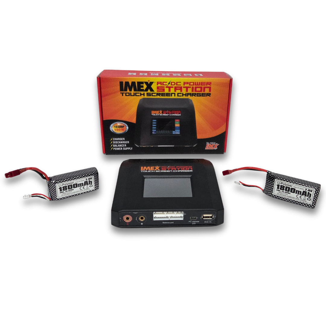 🔋 IMEX Power Pack Bundle – Charger + 2x 2s LiPo Batteries – IMEX Model Company